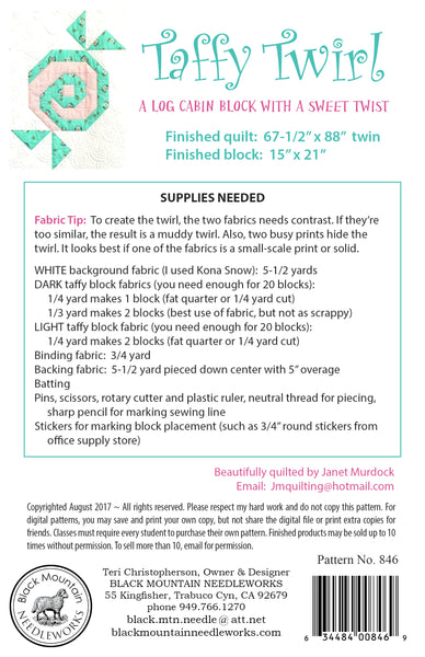 Taffy Twirl--download PDF pattern – Black Mountain Needleworks